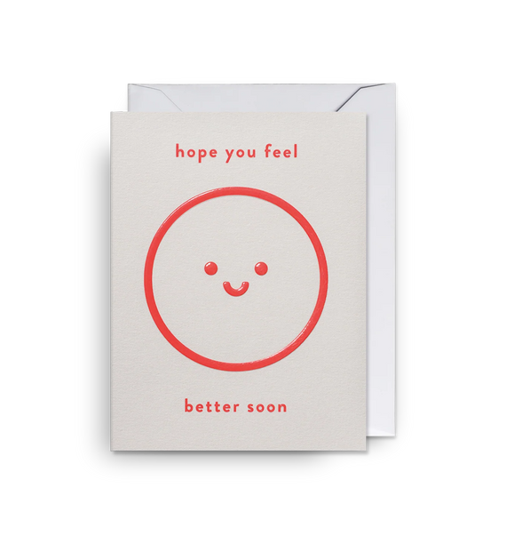 Mini Smiley Feel Better Soon Card – Rose & Lyons