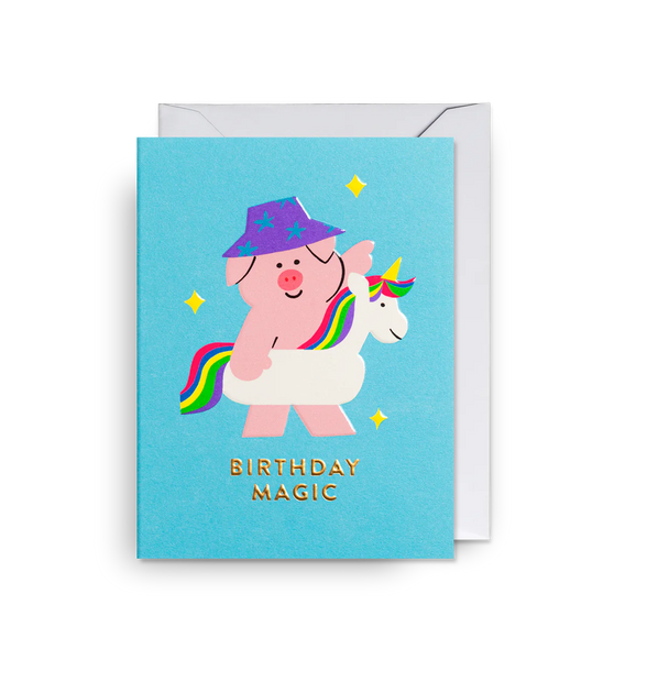 Mini Birthday Magic Pig Card – Rose & Lyons