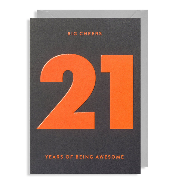 Big Cheers 21 Years of Being Awesome Card – Rose & Lyons