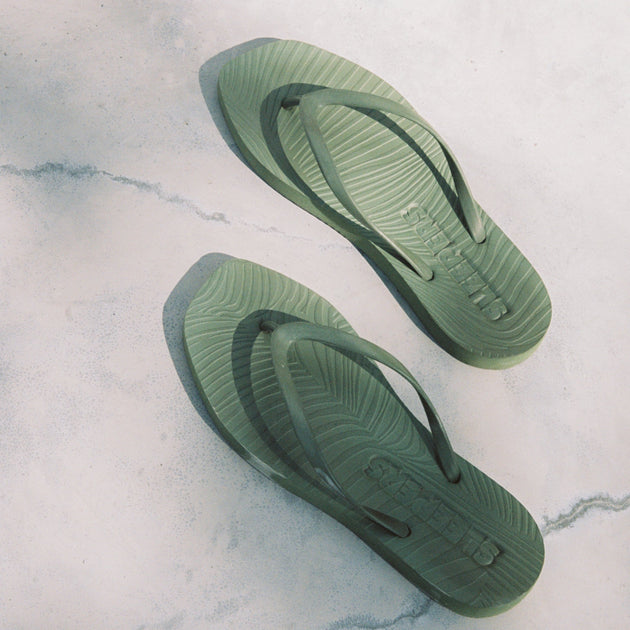 Sleepers Tapered Flip Flops - Green – Rose & Lyons