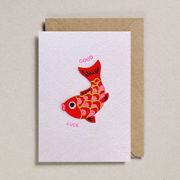 Petra Boase Iron On Charm Card - Good Luck Koi Fish – Rose & Lyons