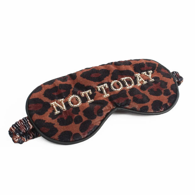My Doris Velvet Eye Mask - Leopard Not Today – Rose & Lyons